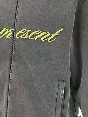 REPRESENT Contrasting-detail Zip-up Hoodie - Grey