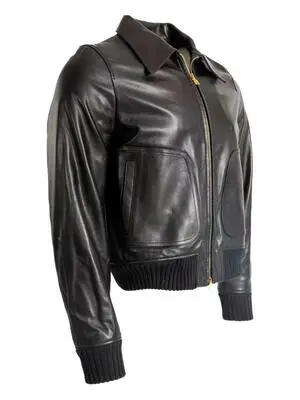Amiri Leather Zip-front Bomber Jacket