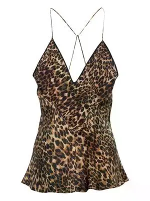 NILI LOTAN Emile Leopard-print Cami Top