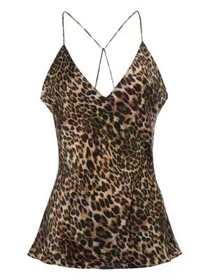 NILI LOTAN Emile Leopard-print Cami Top