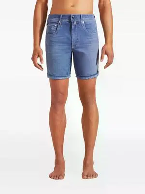 Vilebrequin Tropical Turtles Print Denim Shorts - Blue