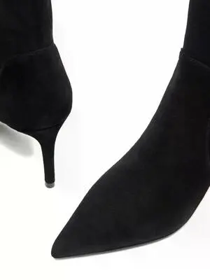 STUART WEITZMAN 75mm Zip-detail Pointed-toe Boots - Black