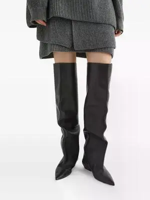 JIL SANDER Leather Knee-high Boots