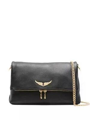 Zadig&Voltaire Rocky Grained-leather Shoulder Bag - Black