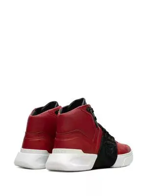 Versace Medusa Strap High-top Sneakers - Red