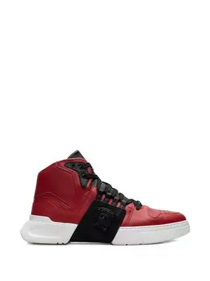 Versace Medusa Strap High-top Sneakers - Red