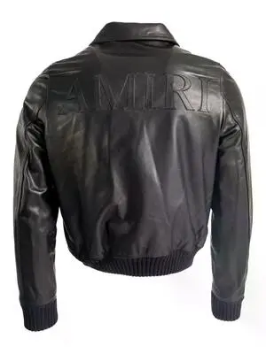 Amiri Leather Zip-front Bomber Jacket