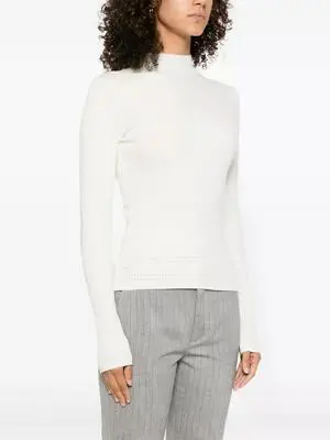 TWINSET Ribbed Mock-neck Top