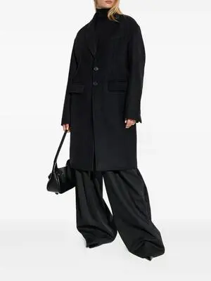 Dsquared2 Buttoned Wool-blend Coat - Black