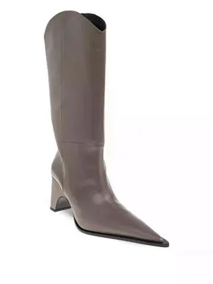 Coperni Leather Mid-calf Boots - Neutrals