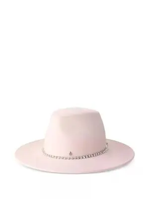 MAISON MICHEL Crystal-embellished Hat - Pink