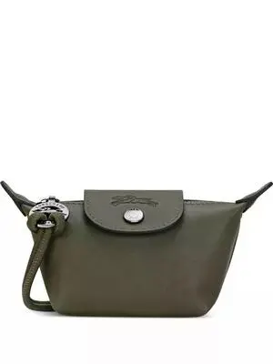 Longchamp Le Pliage Leather Cord Coin Purse - Green