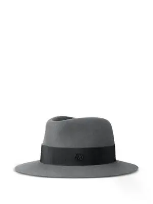 MAISON MICHEL Virginie Fedora Hat - Grey