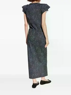 Isabel Marant Printed Side-slit Dress