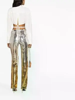 Rabanne Sequin-embellished Slim-fit Trousers