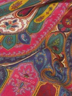 Etro Paisley-print Frayed-edge Cashmere-blend Scarf - Red