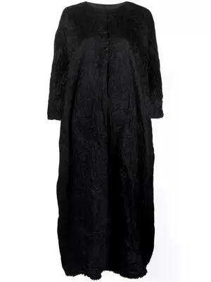 DANIELA GREGIS Crinkled Silk Midi Dress