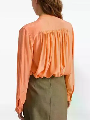 YVES SALOMON Pleated Silk Shirt