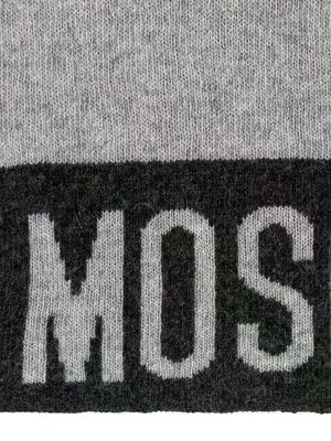 Moschino Logo-detail Scarf - Grey