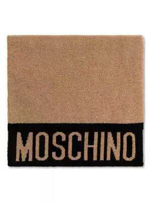 Moschino Logo-detail Scarf - Brown
