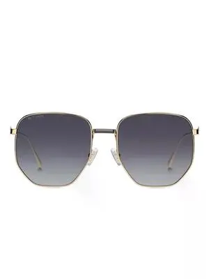 Etro Geometric-frame Sunglasses - Gold