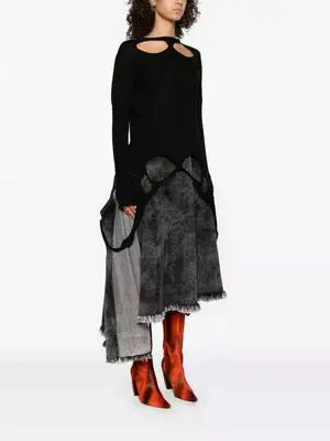 Rick Owens Long-sleeve Slashed Sweater - Black