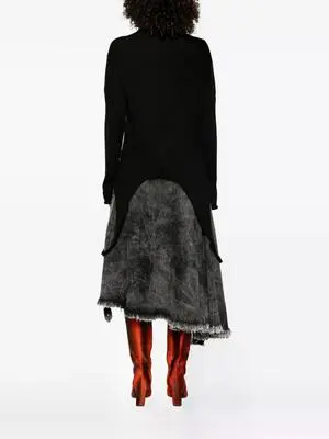 Rick Owens Long-sleeve Slashed Sweater - Black