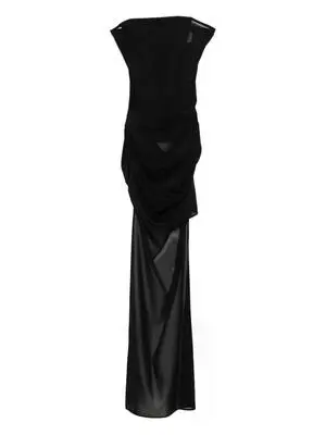Alex Perry Mesh-panel Draped Dress