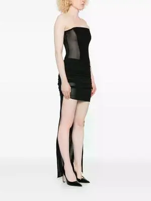 Alex Perry Mesh-panel Draped Dress