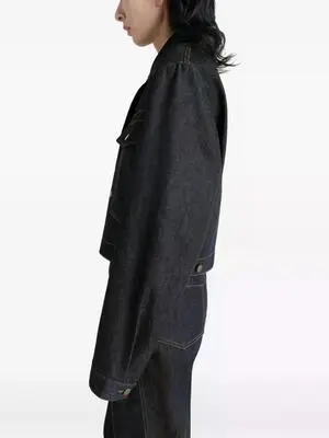LEMAIRE Button-fastening Patch-pocket Denim Jacket - Black