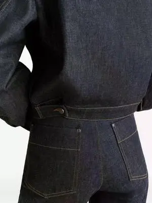 LEMAIRE Button-fastening Patch-pocket Denim Jacket - Black