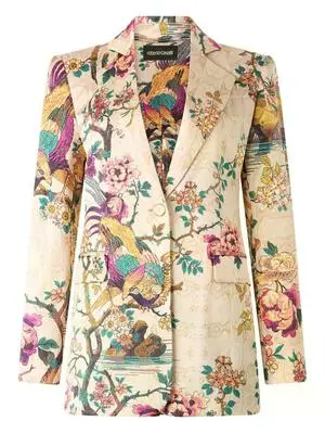 ROBERTO CAVALLI Floral-Print Jacket