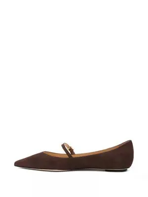STUART WEITZMAN Emilia Pointed-toe Ballet Flats - Brown