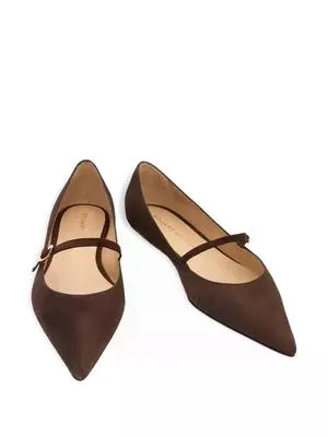 STUART WEITZMAN Emilia Pointed-toe Ballet Flats - Brown