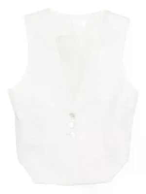 RXQUETTE Sleeveless Button-fastening Waistcoat - White