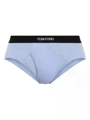 TOM FORD Logo-band Briefs - Blue