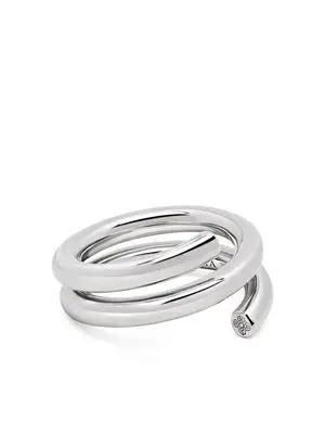 NIALAYA JEWELRY Spiral Double-band Ring - Silver
