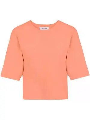 YVES SALOMON Knitted Cropped T-shirt