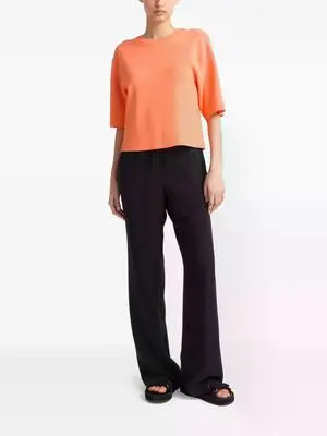 YVES SALOMON Knitted Cropped T-shirt