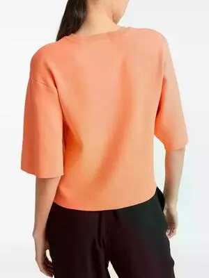 YVES SALOMON Knitted Cropped T-shirt