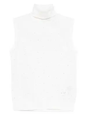 Emporio Armani Turtleneck Tank Top - White