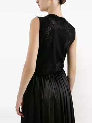 Dolce & Gabbana Lace-panel Sleeveless Top - Black
