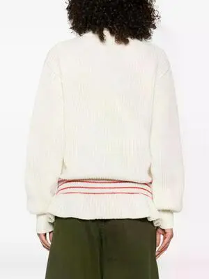 Chloé Ribbed Knit Stripe-detail Turtleneck Sweater