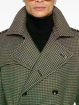 Tagliatore Houndstooth Double-breasted Coat