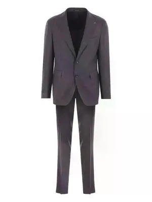Tagliatore Notched-lapel Wool Suit - Grey