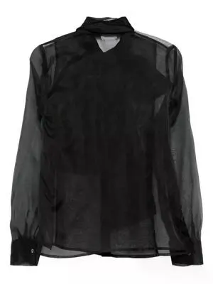 P.a.r.o.s.h Bow-detail Sheer Blouse