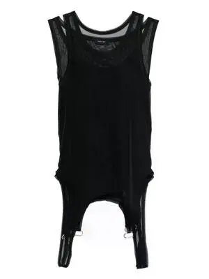 MUGLER Layered Mesh Tank Top