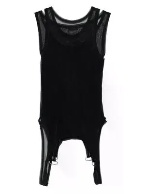 MUGLER Layered Mesh Tank Top
