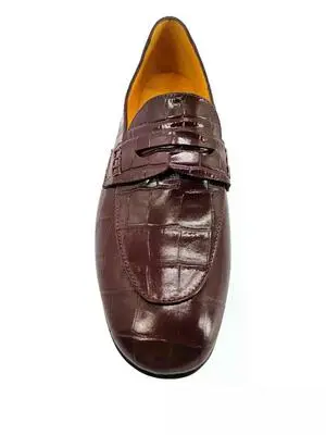 MADISON MAISON Crocodile-embossed Loafers - Red