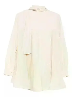 P.a.r.o.s.h Pleated Tie-neck Top